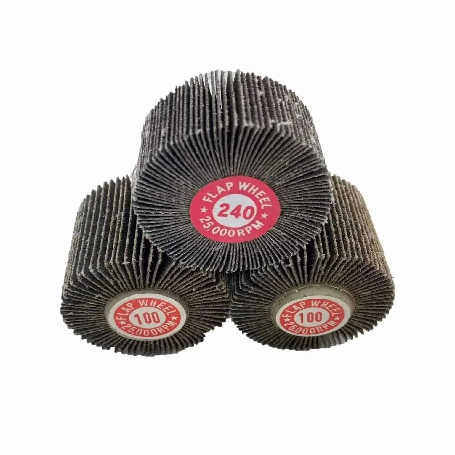 Flap Wheel 3" x 1" Mounted Aluminum Oxide, Pack of 10