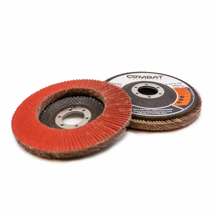Ceramic Shredder Flap Discs 4-1⁄2" x 7⁄8" (Type 29) 5X LIFE! | Combat ...